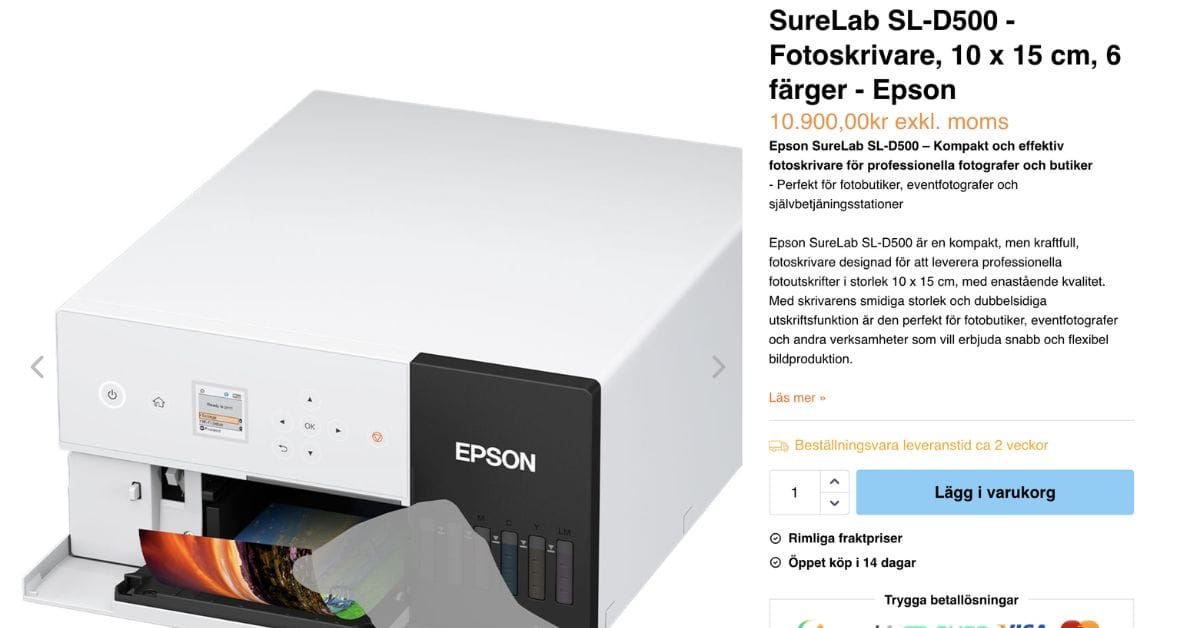 Skapa personliga fotopresenter med Epson SureLab SL-D500 och SL-D1000 ...